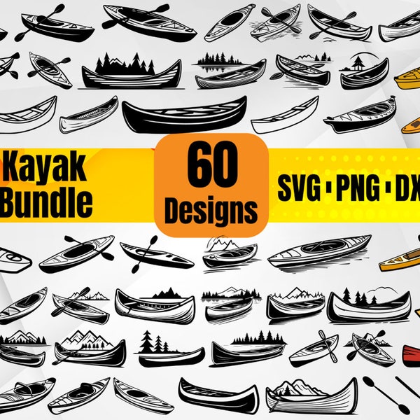 Kayaking Svg - Etsy