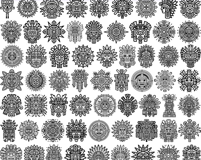 Aztec Svg Bundle, Southwestern Elements Svg, Tribal Pattern Svg, Aztec ...
