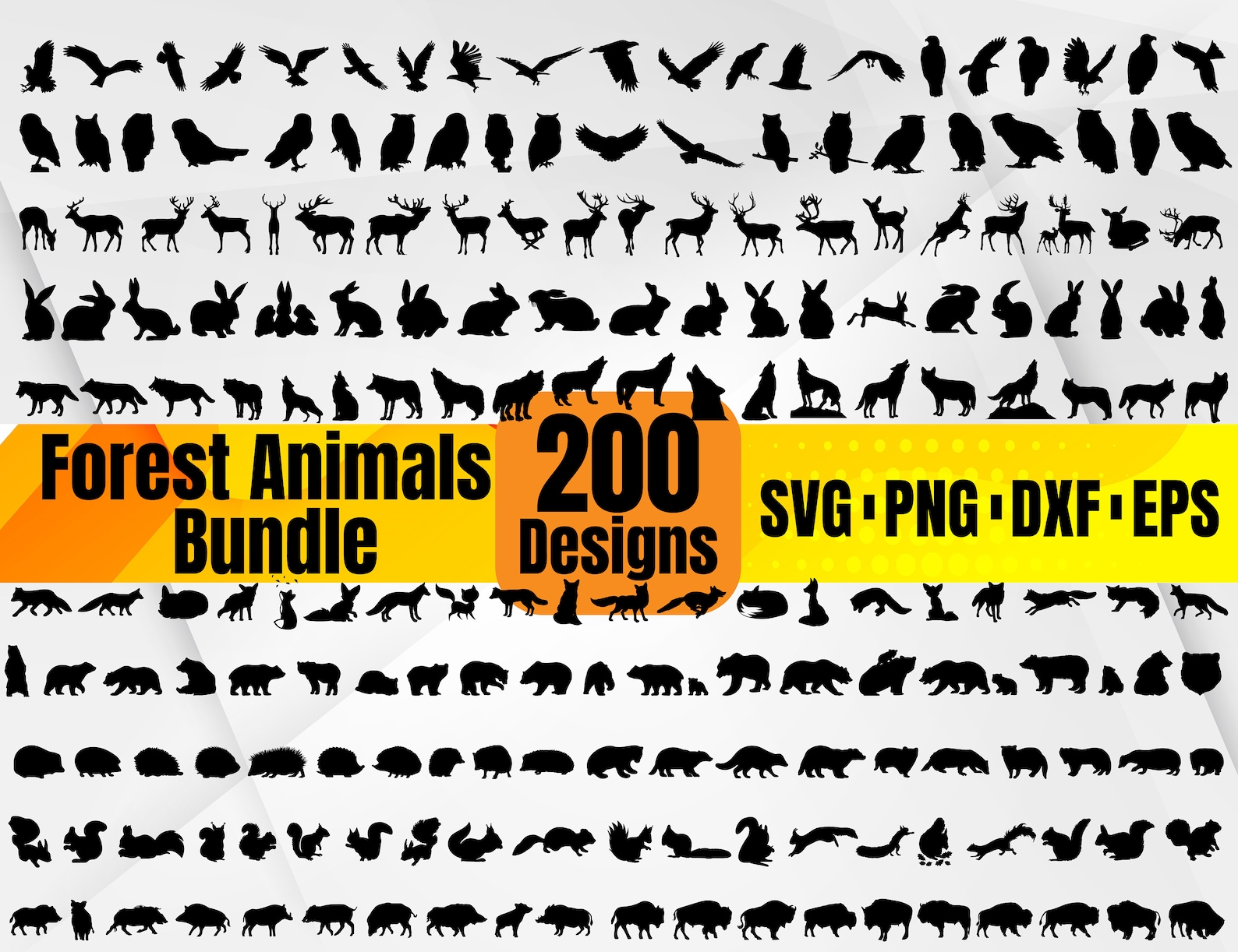 High Quality Forest Animals SVG Bundle, Wild Animals Svg, Forest ...