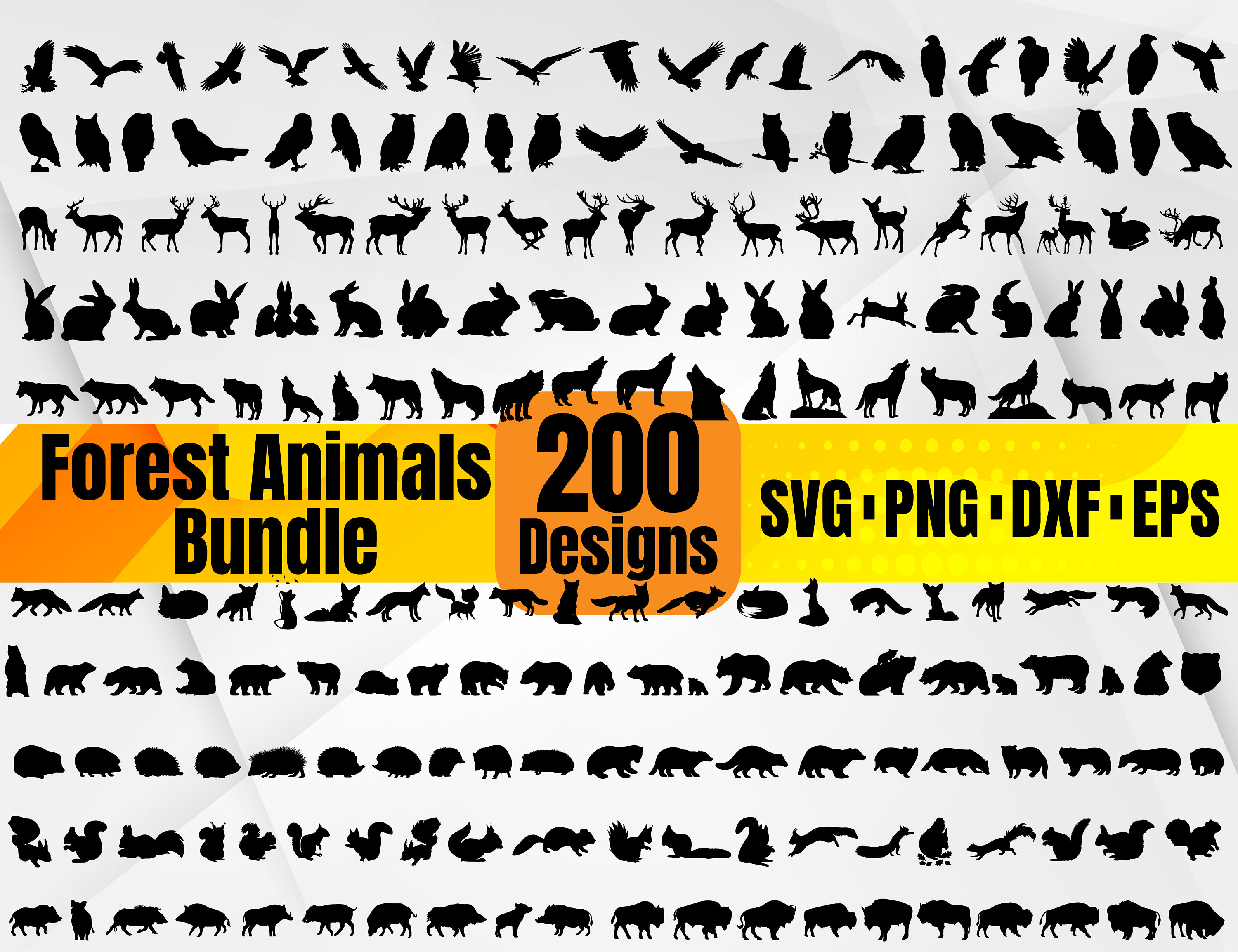High Quality Forest Animals SVG Bundle, Wild Animals Svg, Forest ...