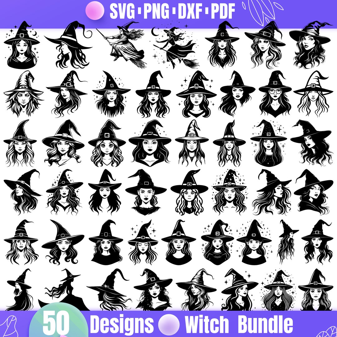 High Quality Witch SVG Bundle, Witch Dxf, Witch Png, Witch Vector ...