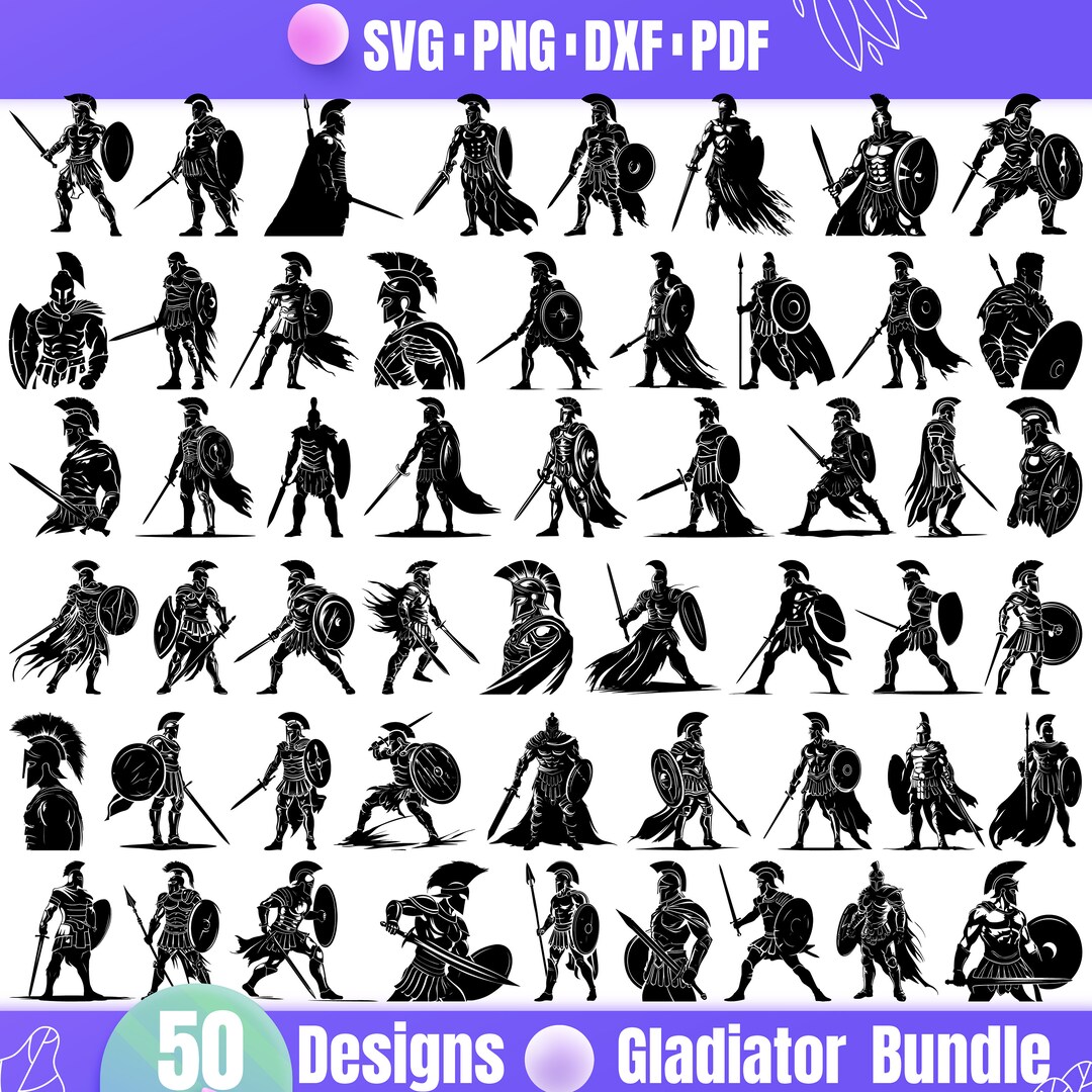 Gladiator Svg - Bold Design for Crafts and Historical Projects - Etsy