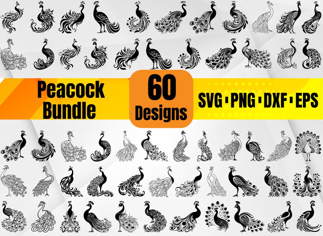 High Quality Peacock SVG Bundle, Peacock Monogram, Peacock Dxf,peacock ...