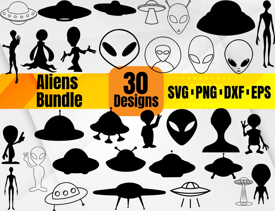 High Quality Ufo SVG Bundle Alien Svg Bundle Alien Dxf - Etsy