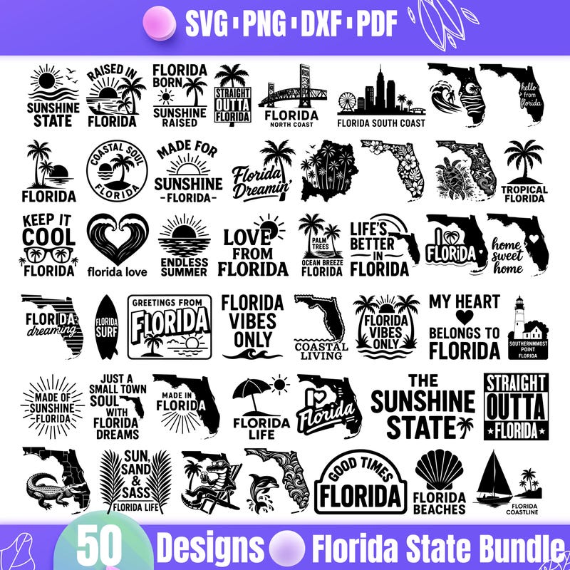 Florida Cricut Designs - Etsy