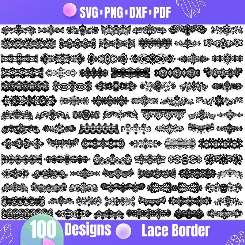 Lace Border Svg - Etsy