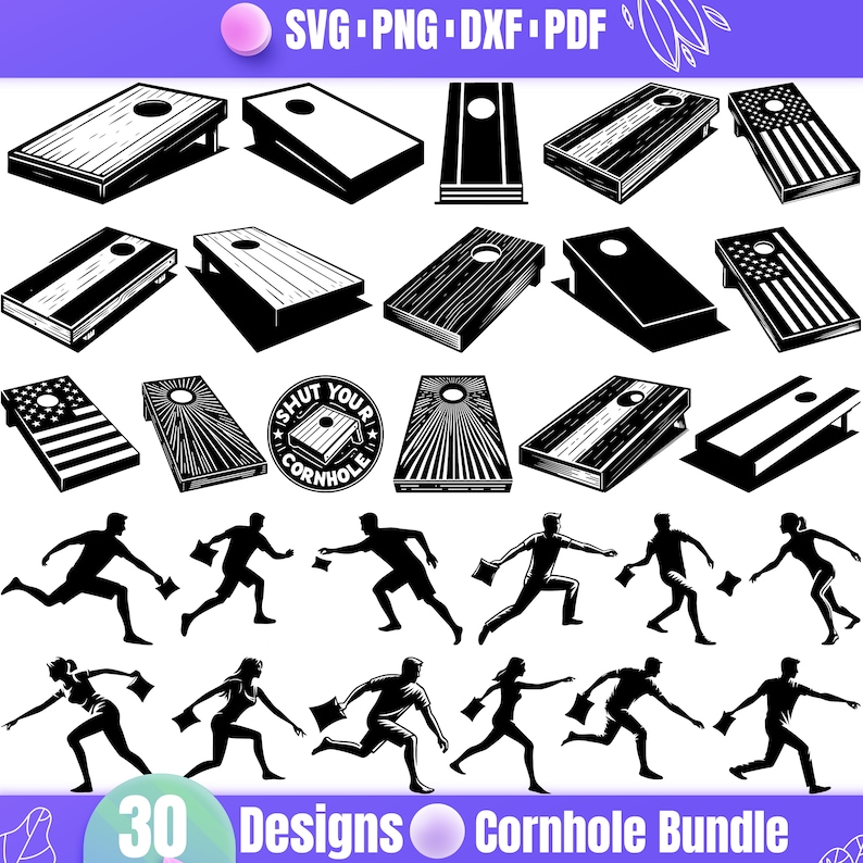 High Quality Cornhole SVG Bundle, Cornhole Dxf, Cornhole Png, Cornhole ...