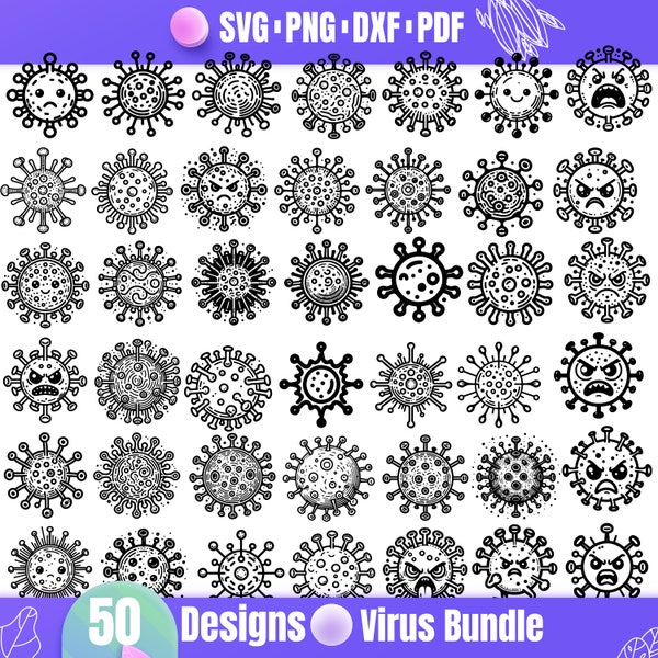 Virus Svg - Etsy