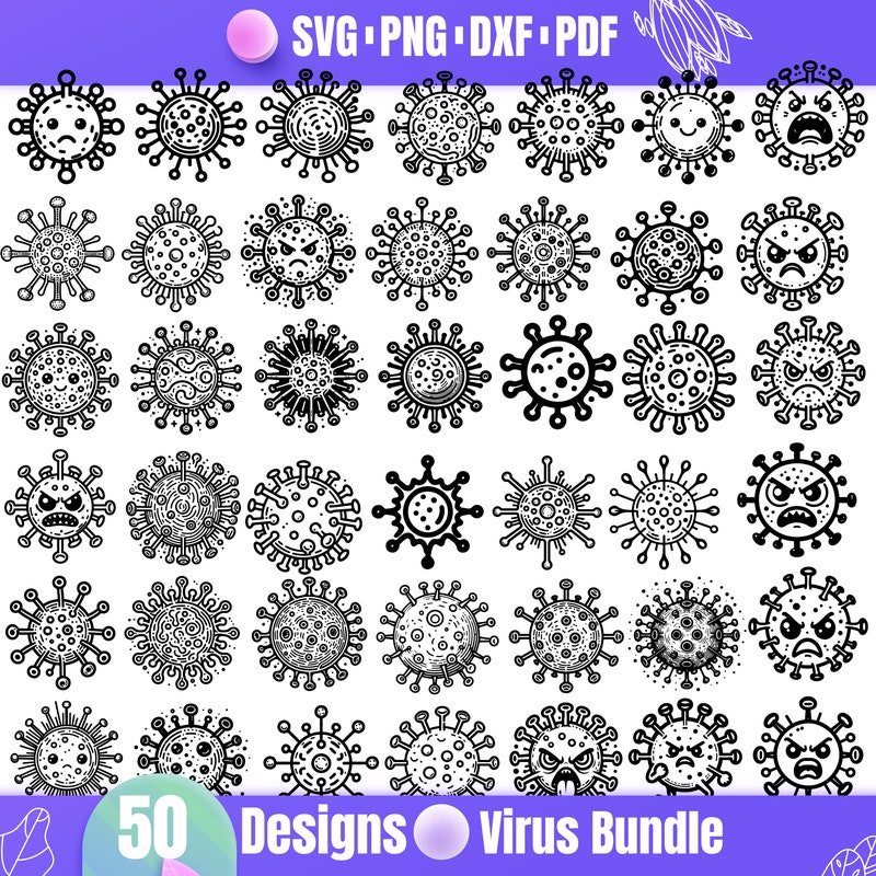 Virus Svg - Etsy UK