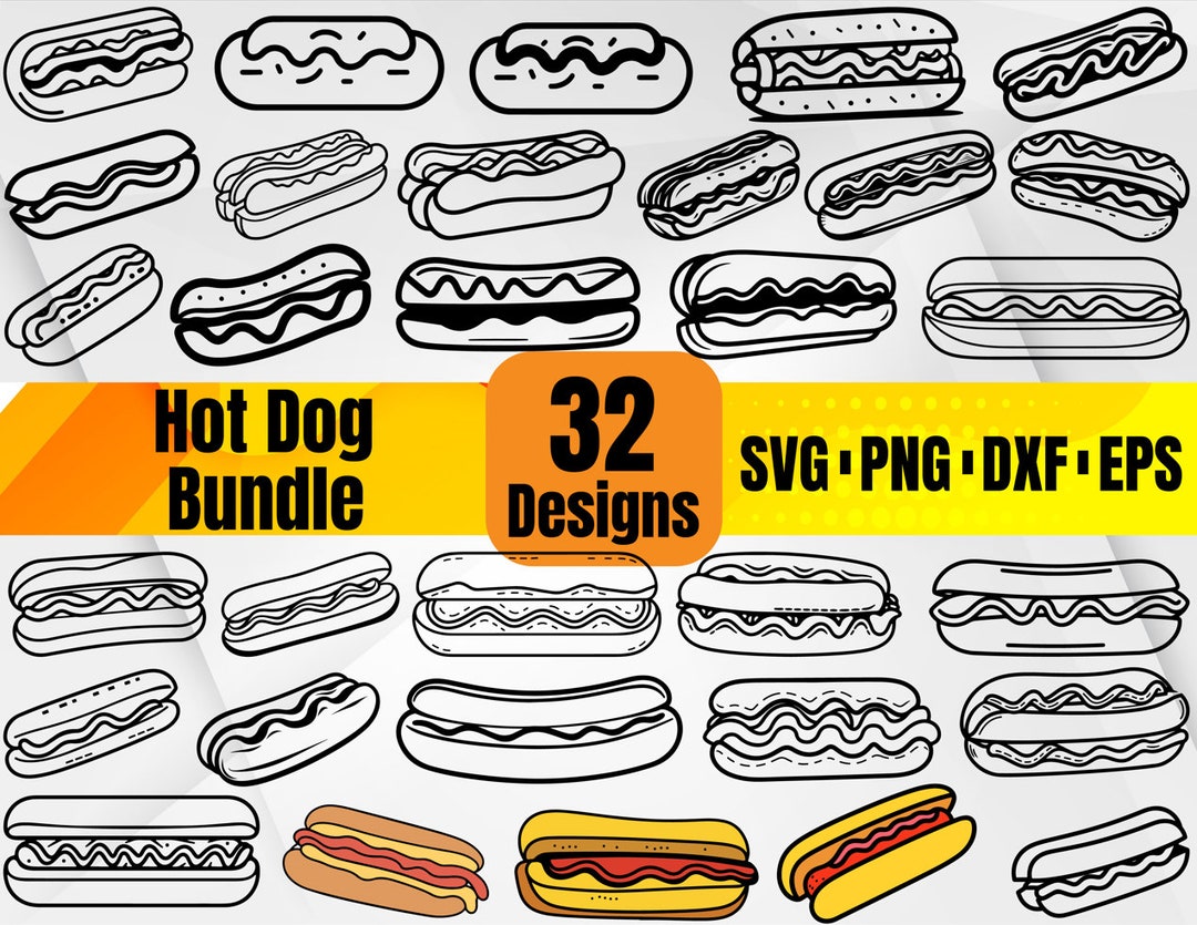 High Quality Hot Dog SVG Bundle, Hot Dog Monogram, Hot Dog Dxf, Hot Dog ...