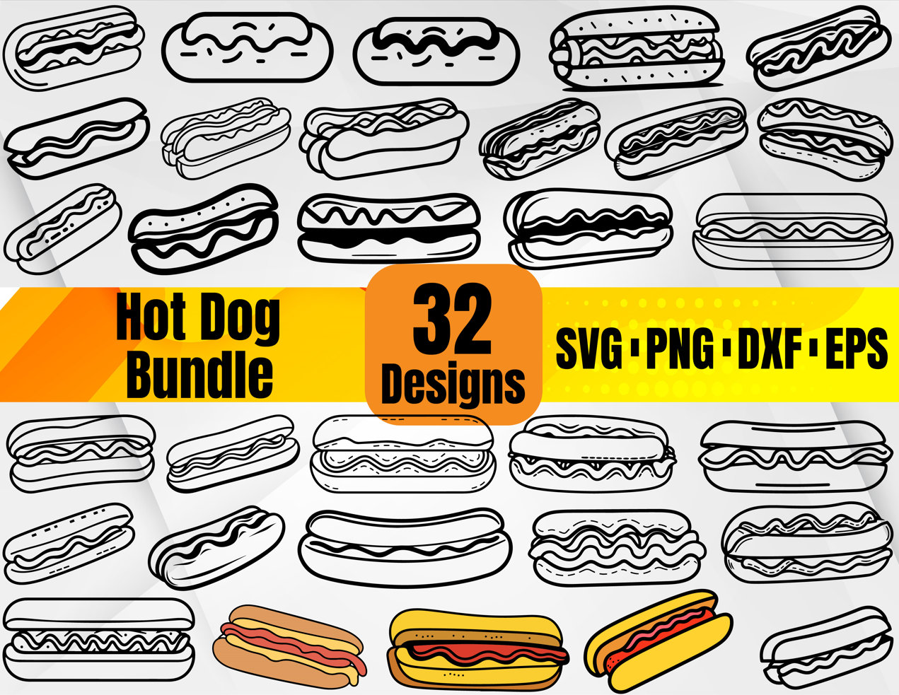 High Quality Hot Dog SVG Bundle, Hot Dog Monogram, Hot Dog Dxf, Hot Dog ...