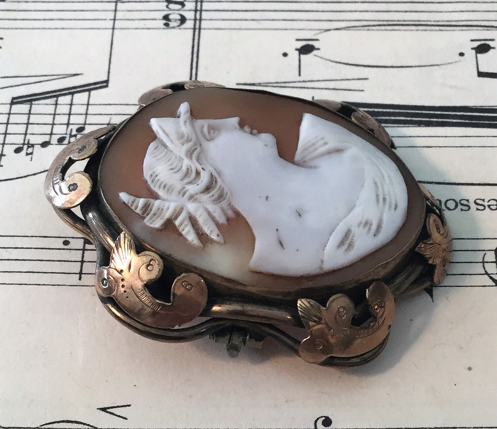 Antique Italian Carved Shell Cameo Roman Emperor Set in - Etsy