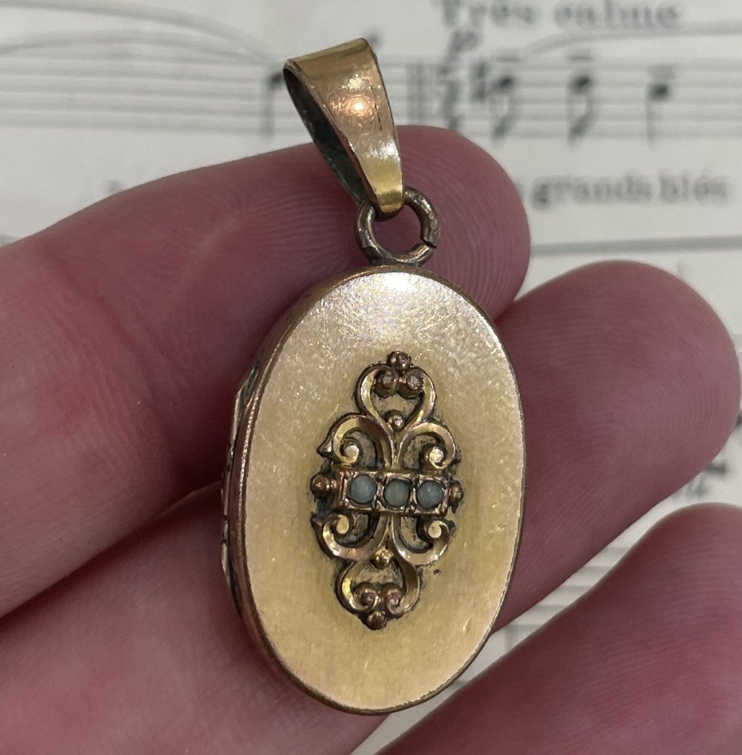 Antique French Art Nouveau Locket Pendant Pearls C1900 - Etsy