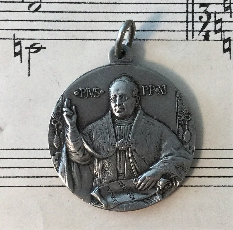 Large Antique Italian Pope Pius XI Religious Medal C1925 - Etsy