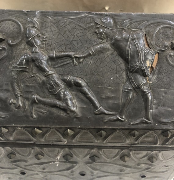 Rare Antique French Church Reliquary Box Chasse Knigh… - Gem