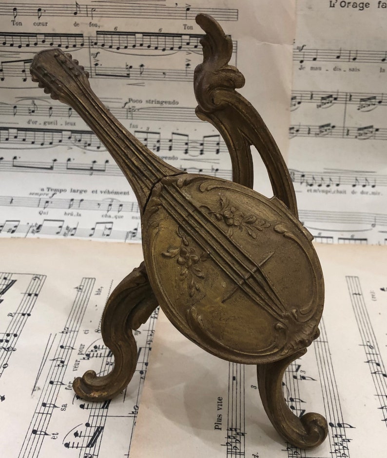 Rare Antique French Mandolin Jewelry Box With Cushion C.1910 - Etsy