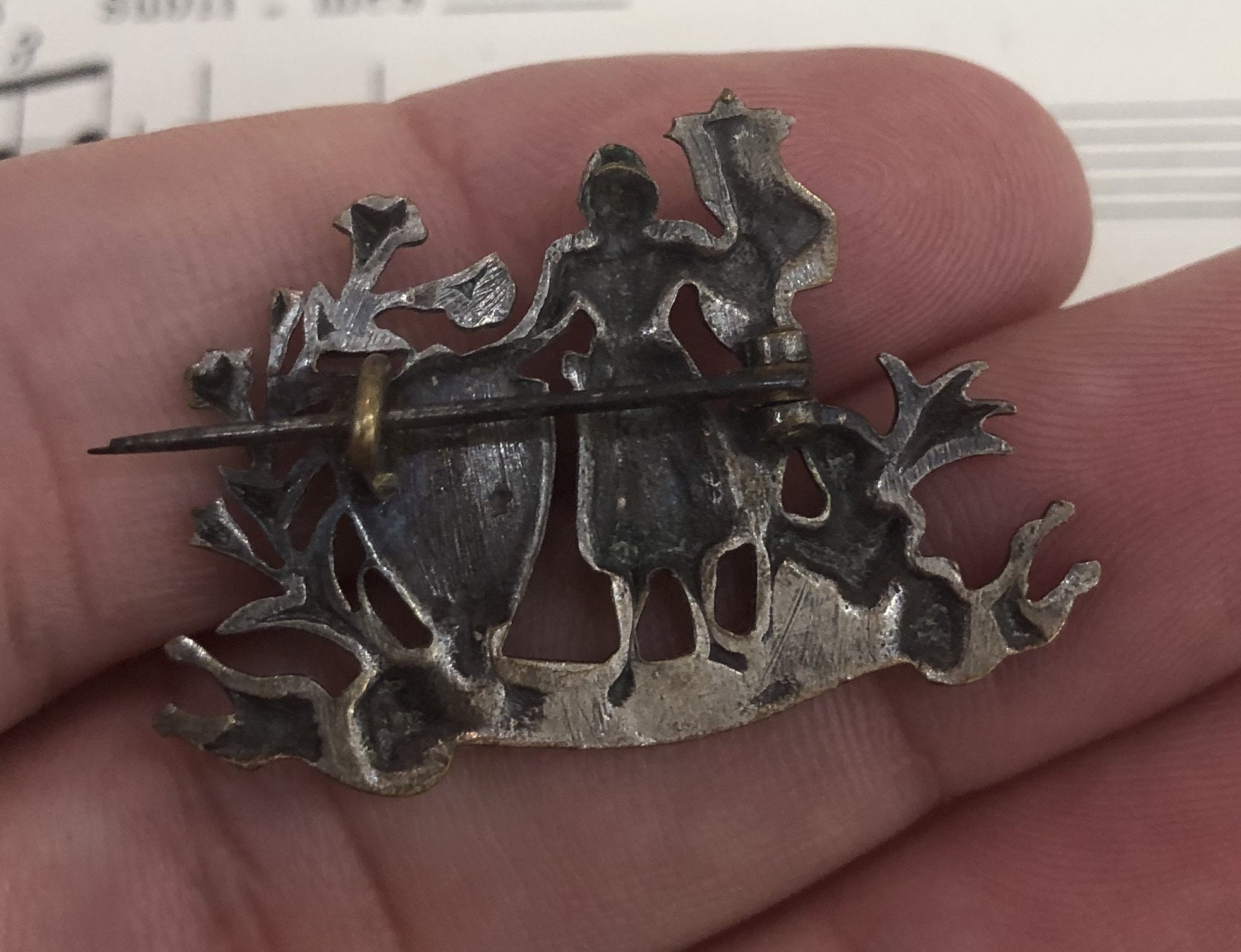 Antique French Art Nouveau Joan of Arc Pin / Brooch Notre Dame - Etsy