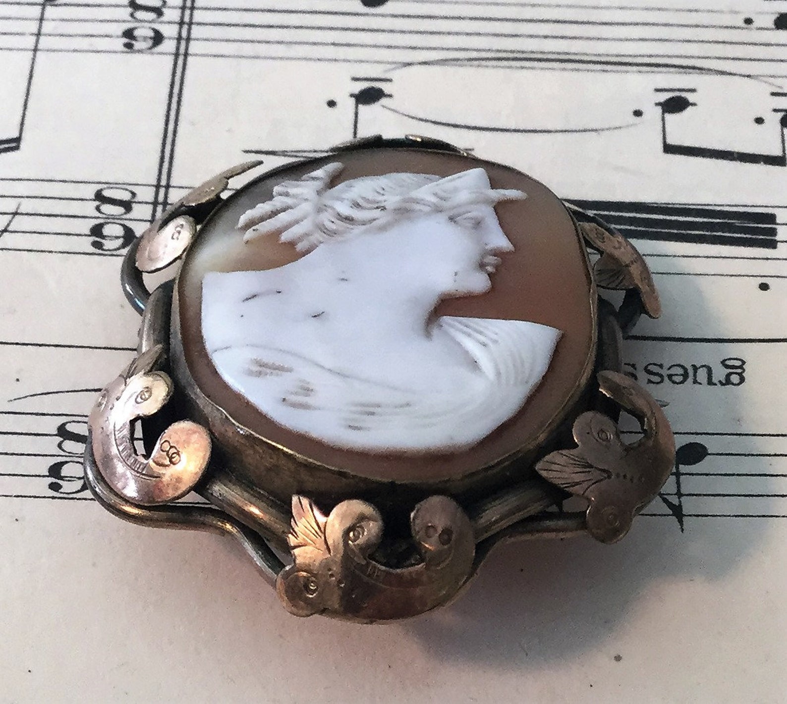 Antique Italian Carved Shell Cameo Roman Emperor Set in - Etsy