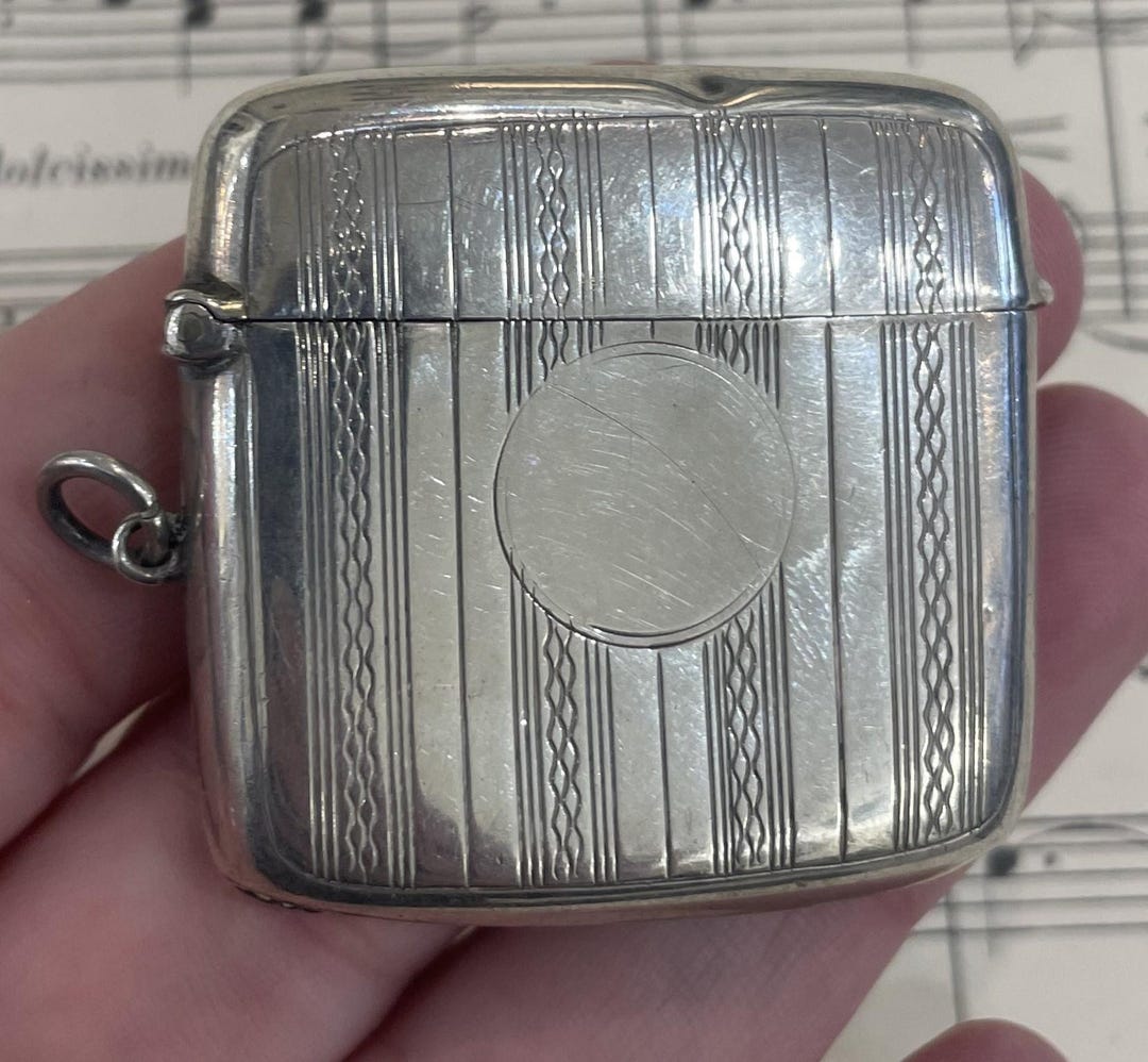 Antique English Sterling Silver Match Case Vesta C1920 - Etsy