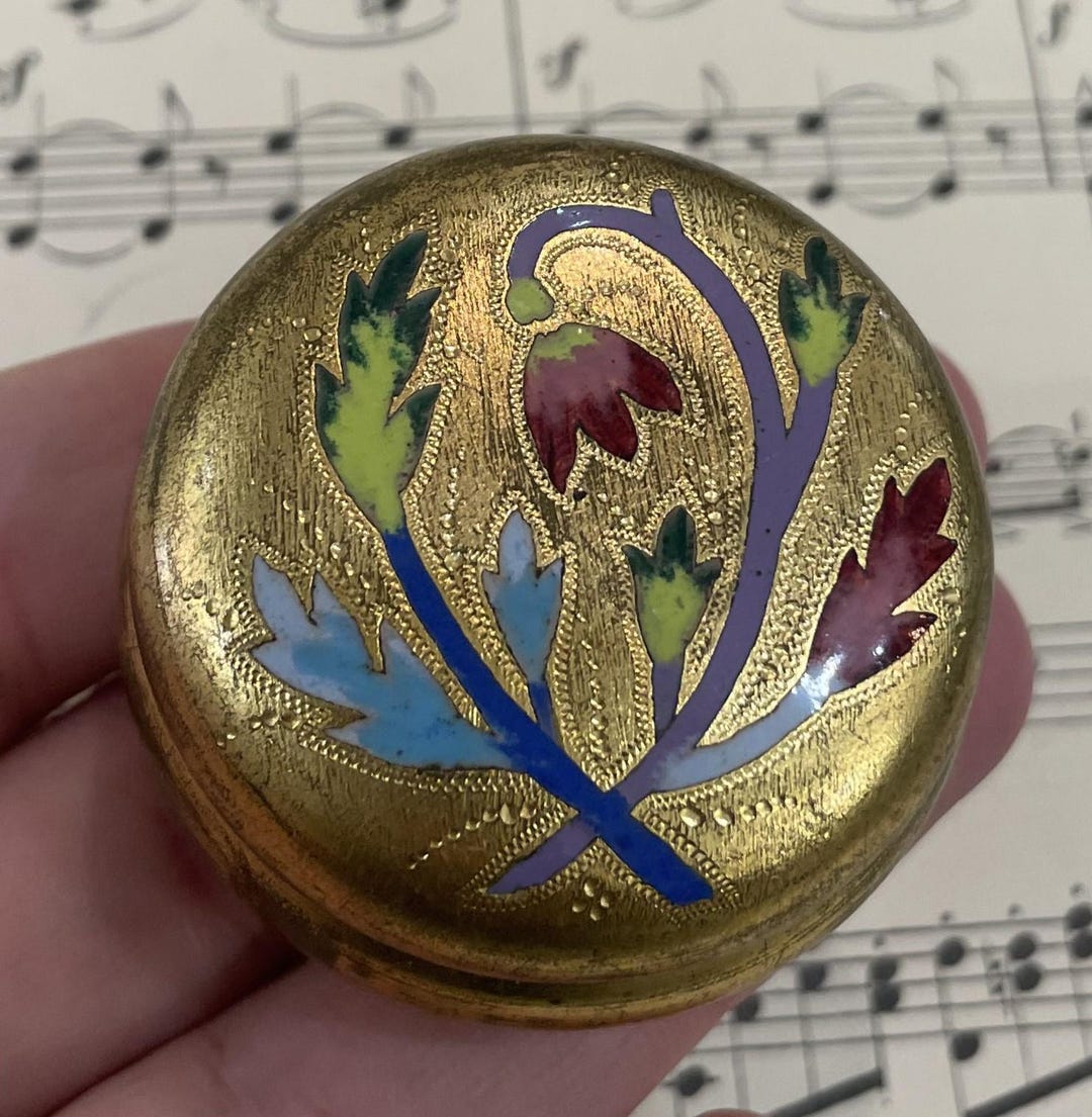 Rare Antique French Enameled Pill Box C1900 - Etsy