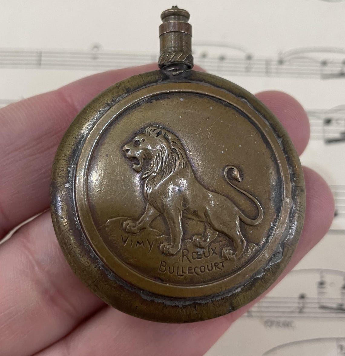 Rare Antique French Trench Art Cigarette Lighter WW1 Rooster Lion C1910 ...