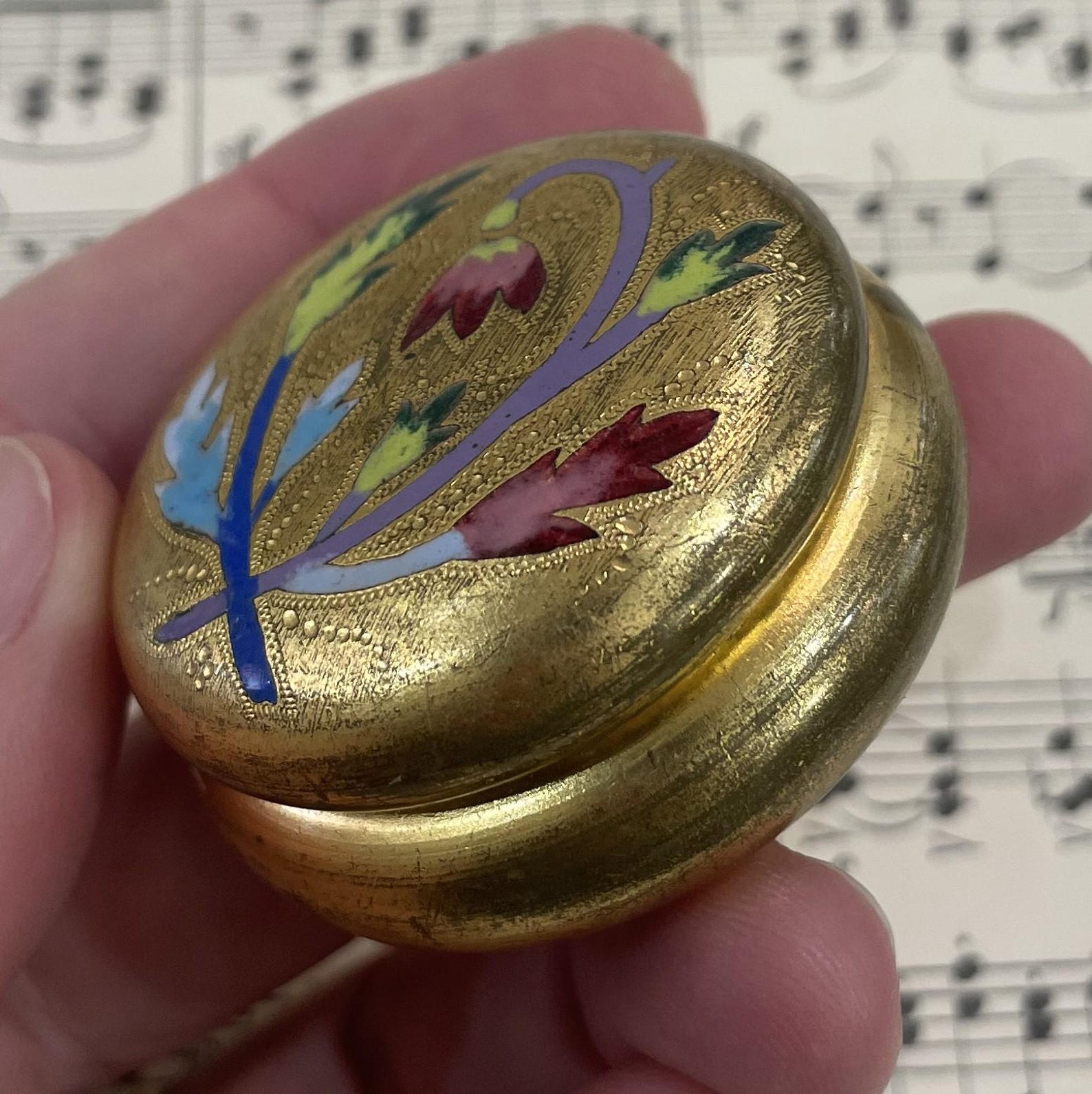 Rare Antique French Enameled Pill Box C1900 - Etsy