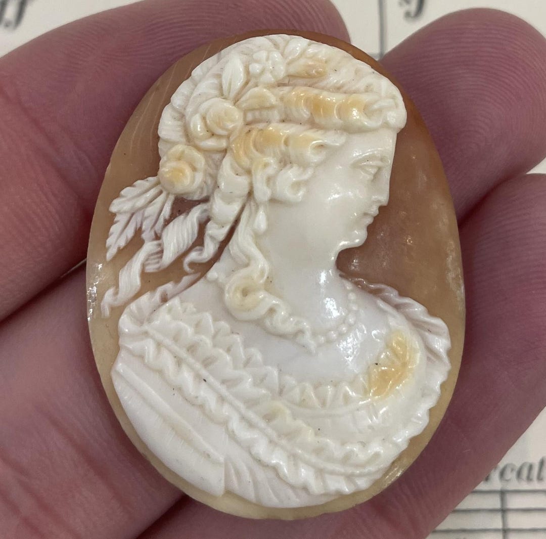 Rare Antique Italian Carved Shell Cameo Mythology Roman Goddess C1900 ...