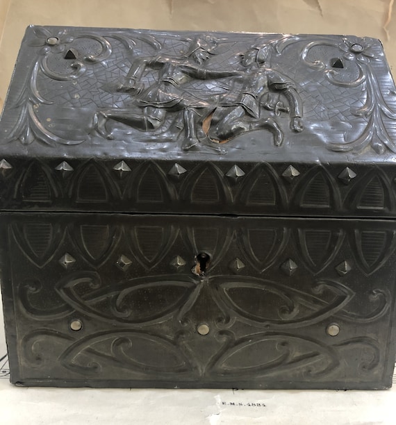 Rare Antique French Church Reliquary Box Chasse Knigh… - Gem
