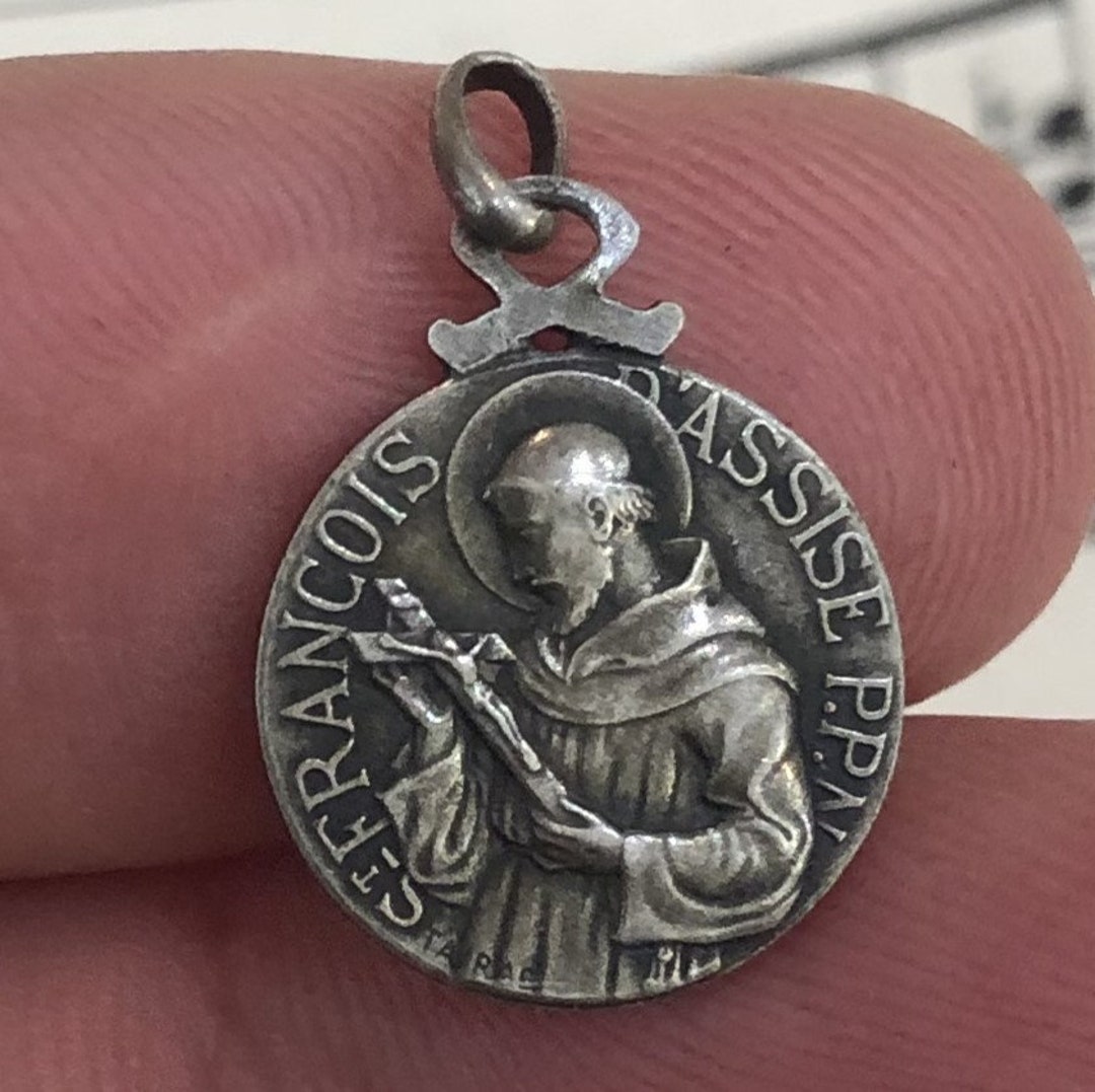 Small Antique French Sterling Silver St. Francis of Assisi - Etsy
