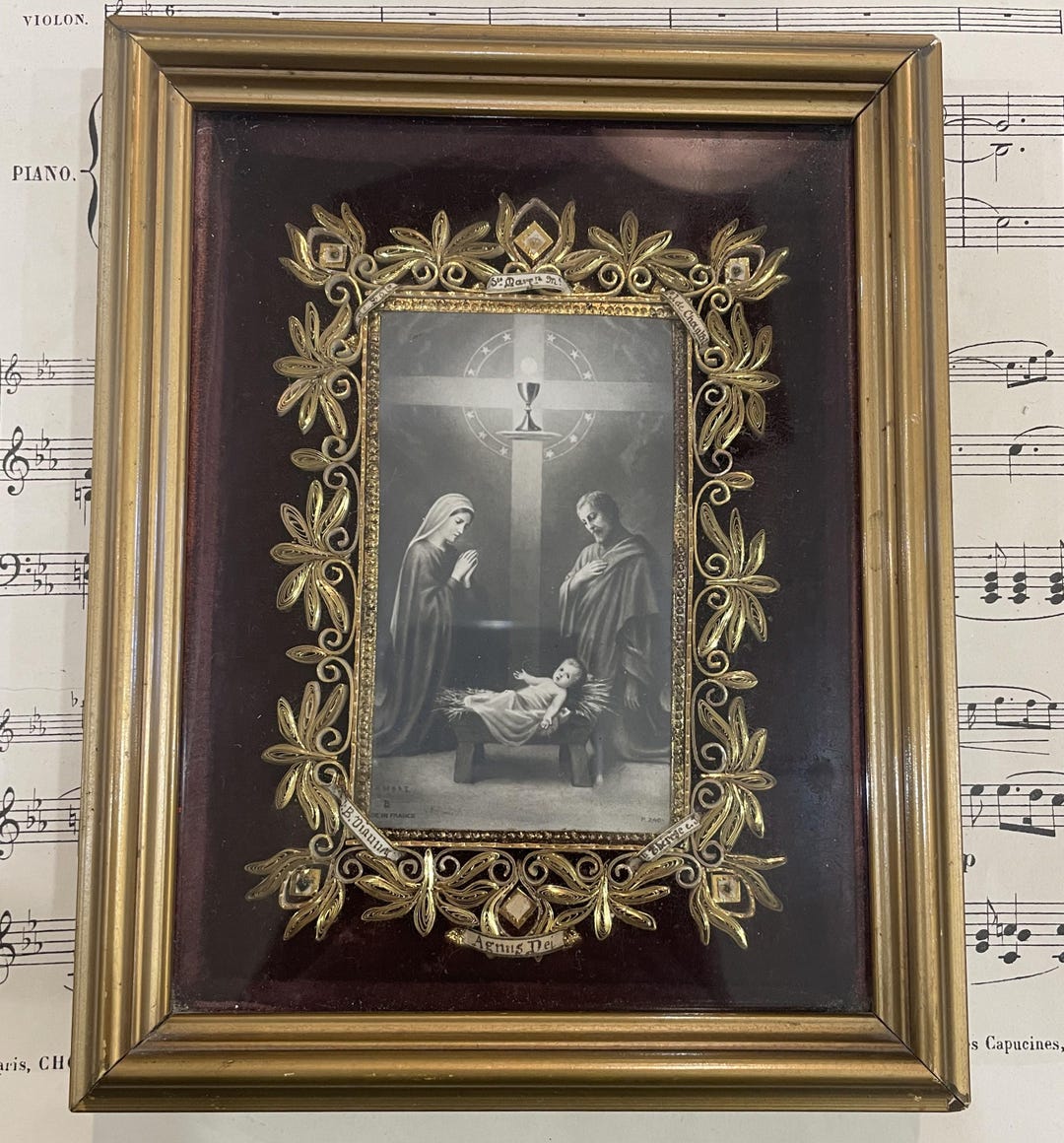 Rare Antique French Reliquary 6 Relics St Therese St John Vianney Seals ...