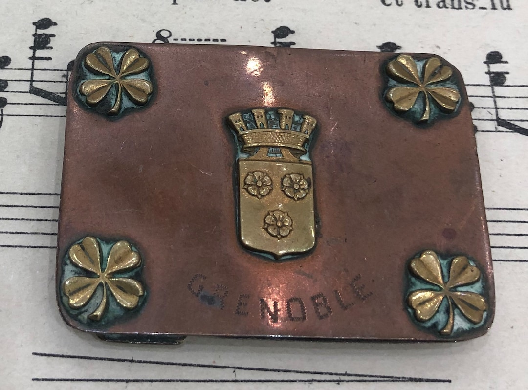 Antique French Copper Stamp Box Grenoble Four Leaf Clover C1900 - Etsy