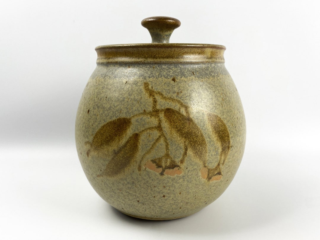 Australian 7.5 Pottery Jar With Lid Cannie Ridge Pottery Ca. 1970s to ...