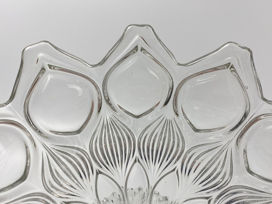 Czech 10 Glass Centerpiece Bowl Libochovice Glassworks | Etsy