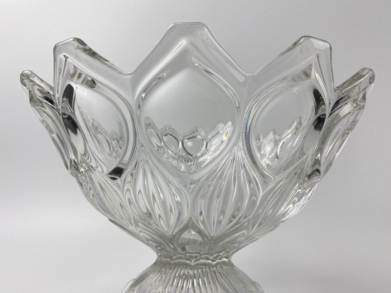 Czech 10 Glass Centerpiece Bowl Libochovice Glassworks - Etsy