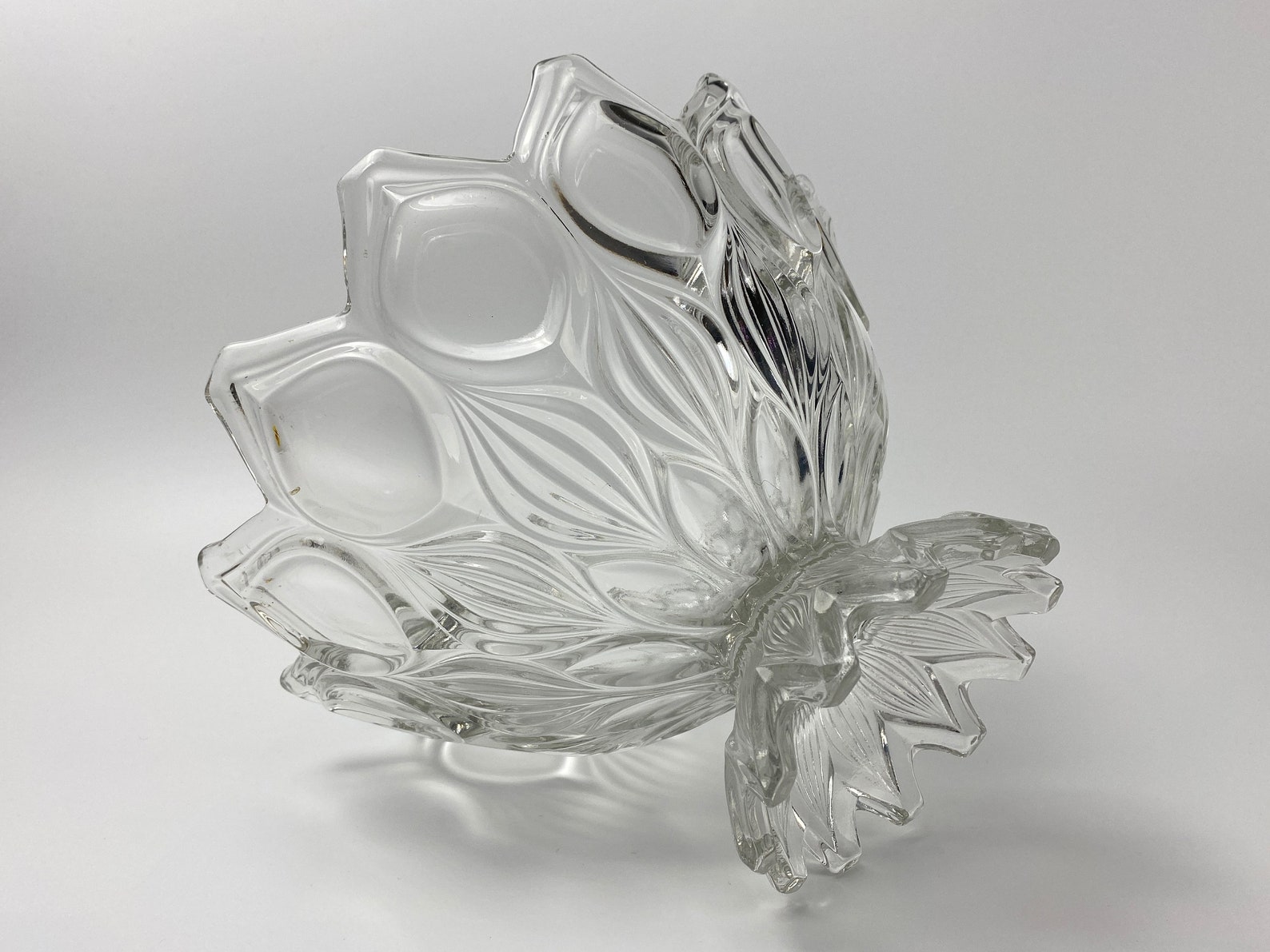 Czech 10 Glass Centerpiece Bowl Libochovice Glassworks - Etsy