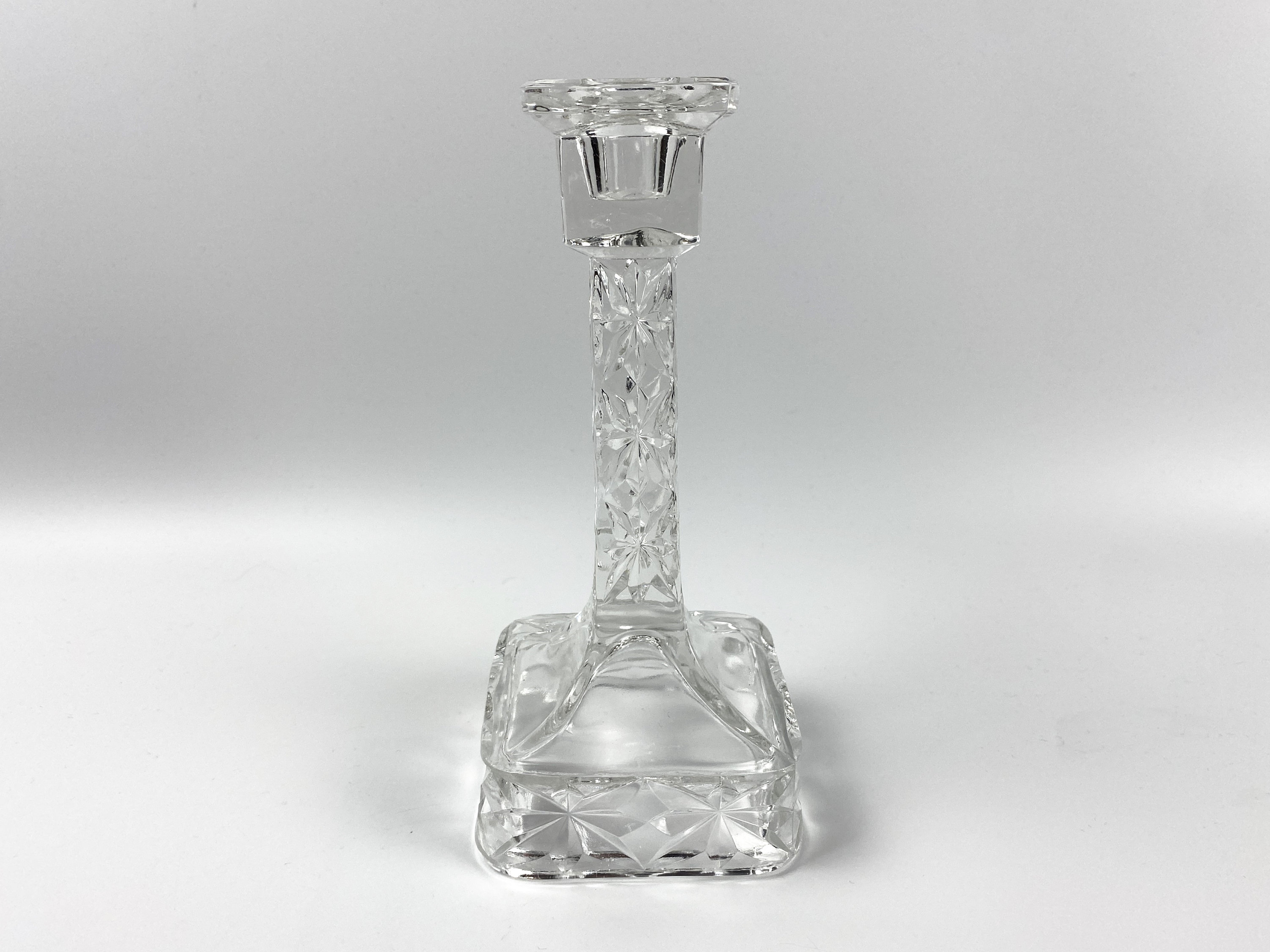Australian Glass Candlesticks set of 2 Crown Crystal Glass - Etsy