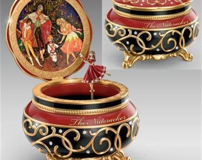 CLARA and the NUTCRACKER Heirloom Porcelain Music Box New - Etsy