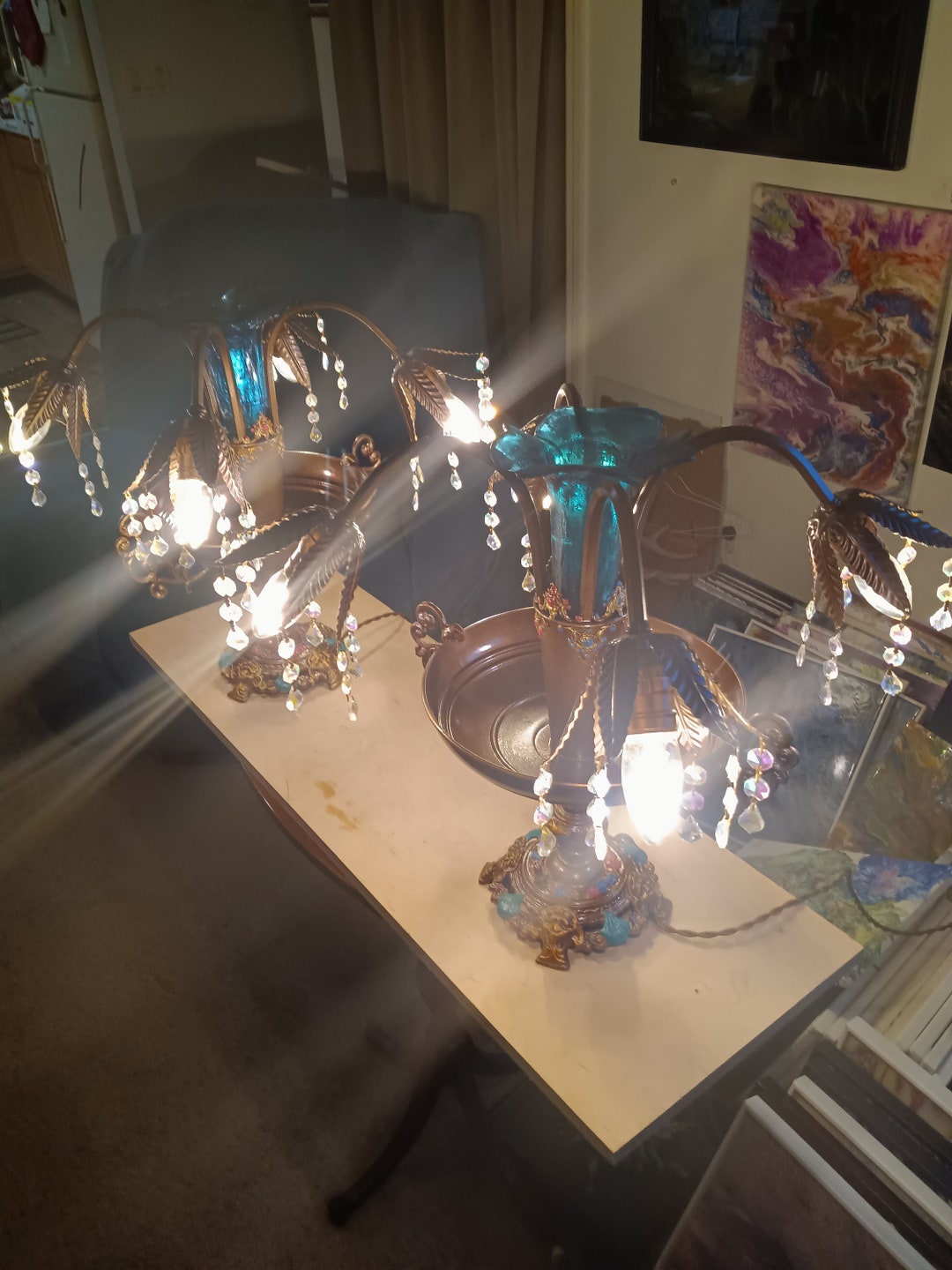Rare Antique Edward Miller Table Lamps in Like New Condition , Rewired ...
