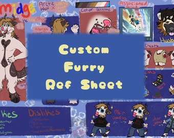 Fursona Reference Sheet Commission Custom Ref Sheet Art Furry Art ...