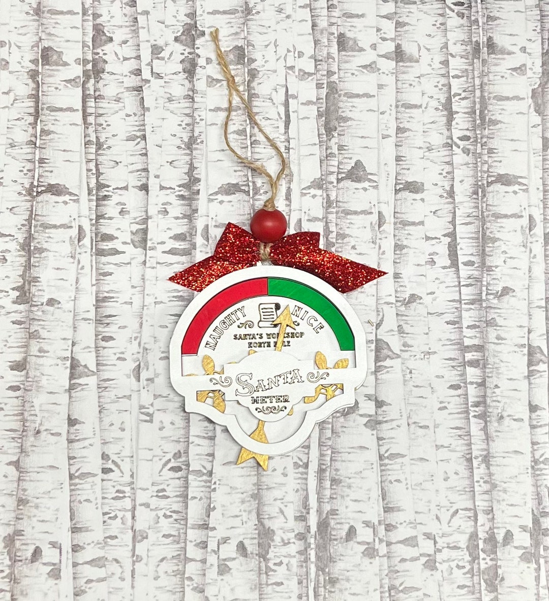 Naughty or Nice Working Santa Meter Ornament / Working Gears - Etsy