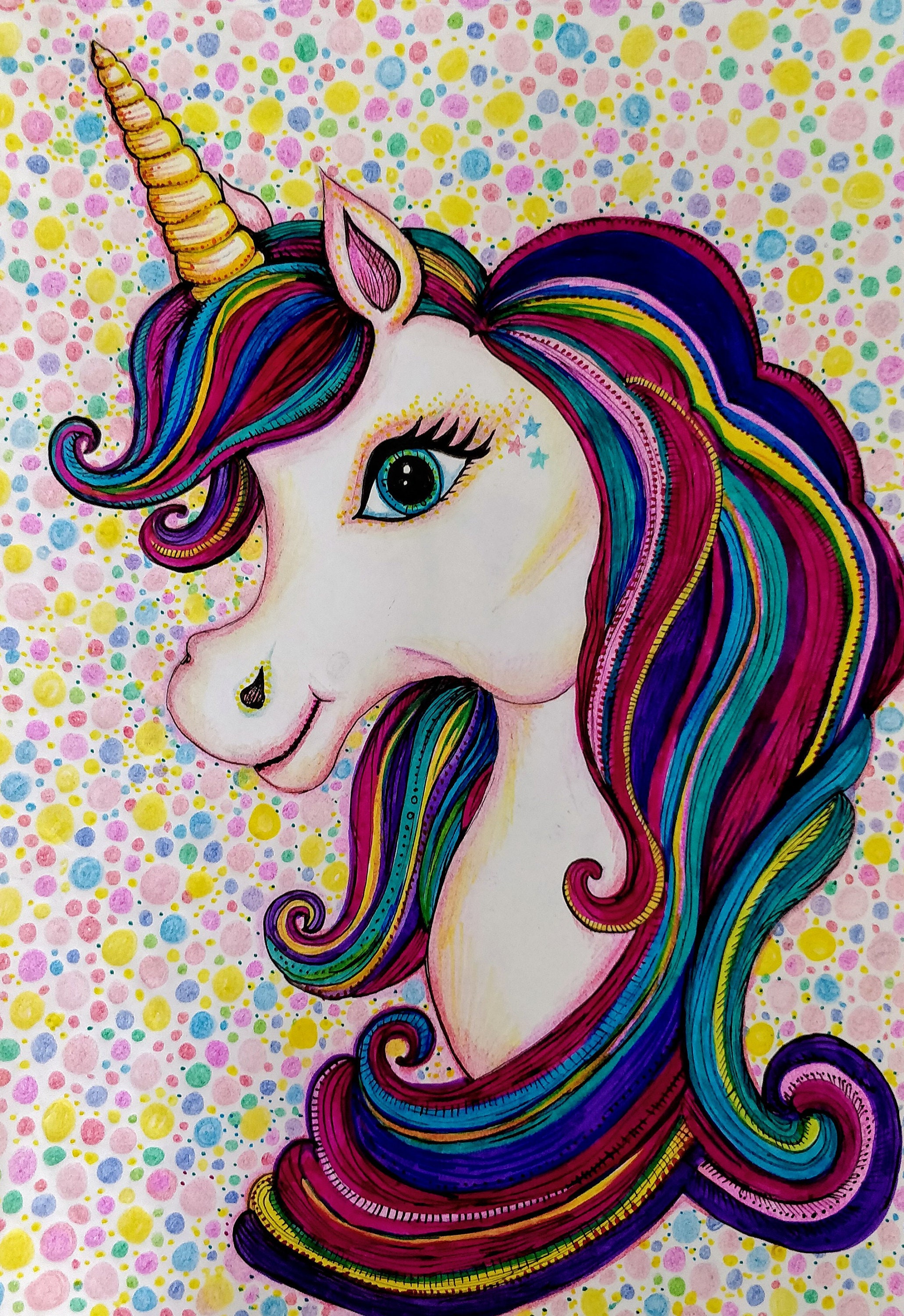 Unicorn Original Art Print - Etsy