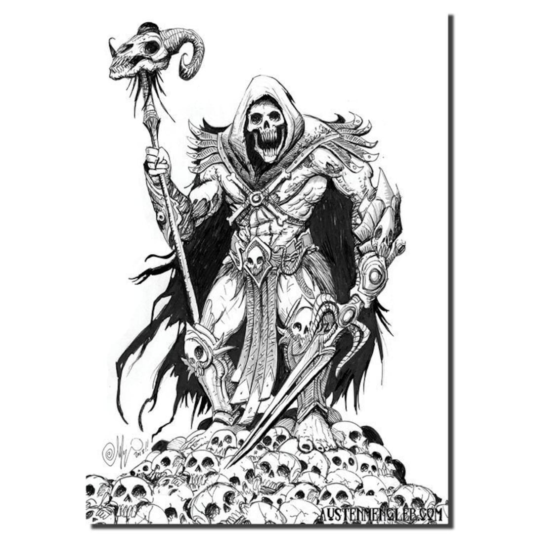 SKELETOR - Signed A4 Art Print - 2018 - Pop Horror Series - the Art of ...