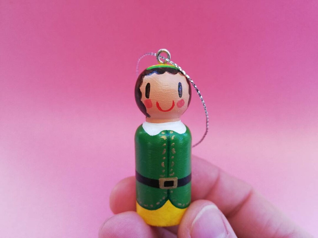 Buddy the Elf Wooden Handpainted Christmas Bauble Oh My God Its Santa ...