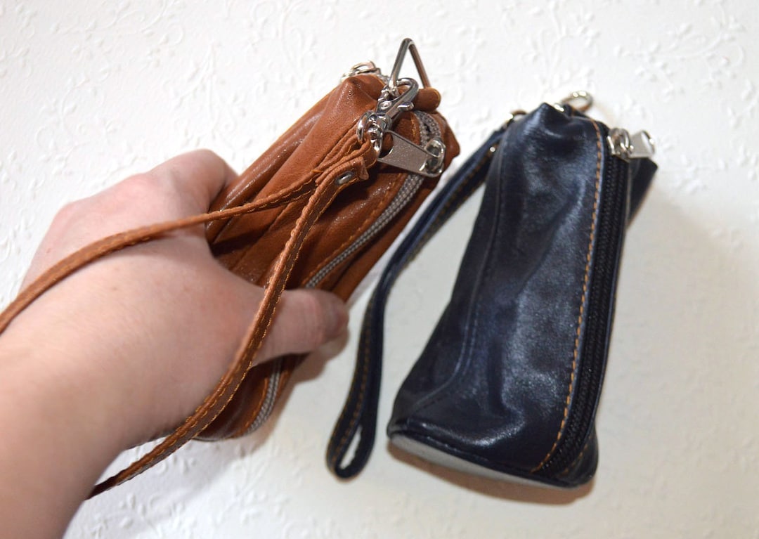 Leather Key Holder, Mini Bag Leather Key Pouch, Cute Gift for Him ...