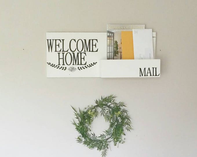 Farmhouse Decor, Command Center, Wood Shelves, Mail Sorter, Rustic Home ...