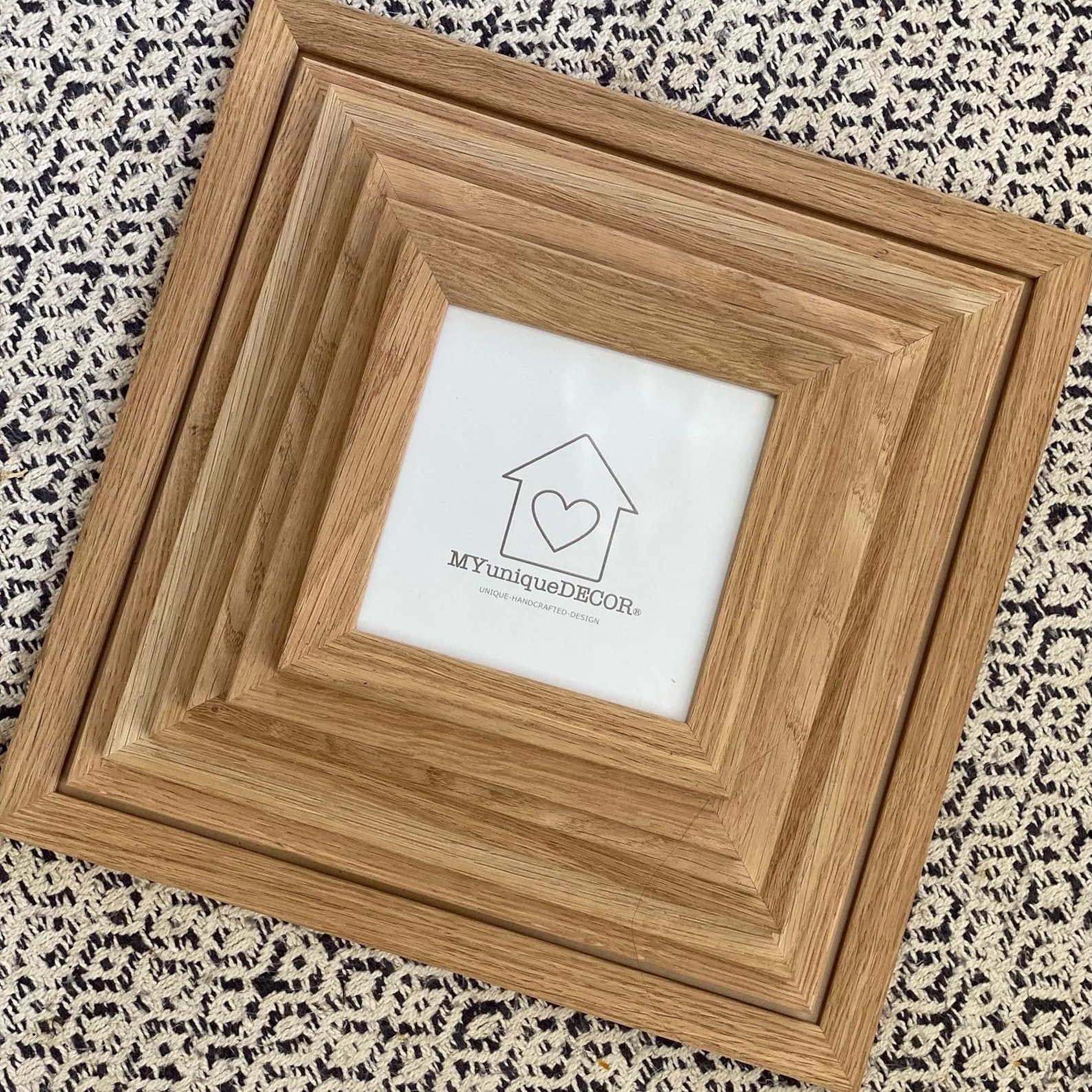 Solid Oak SQUARE Photo Picture Frame Real Wood Unfinished - Etsy