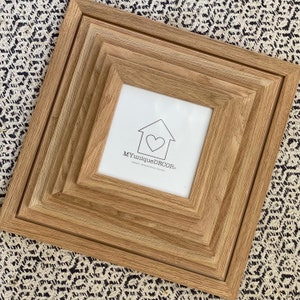 Solid Oak SQUARE Photo Picture Frame Real Wood Unfinished Glass - Etsy