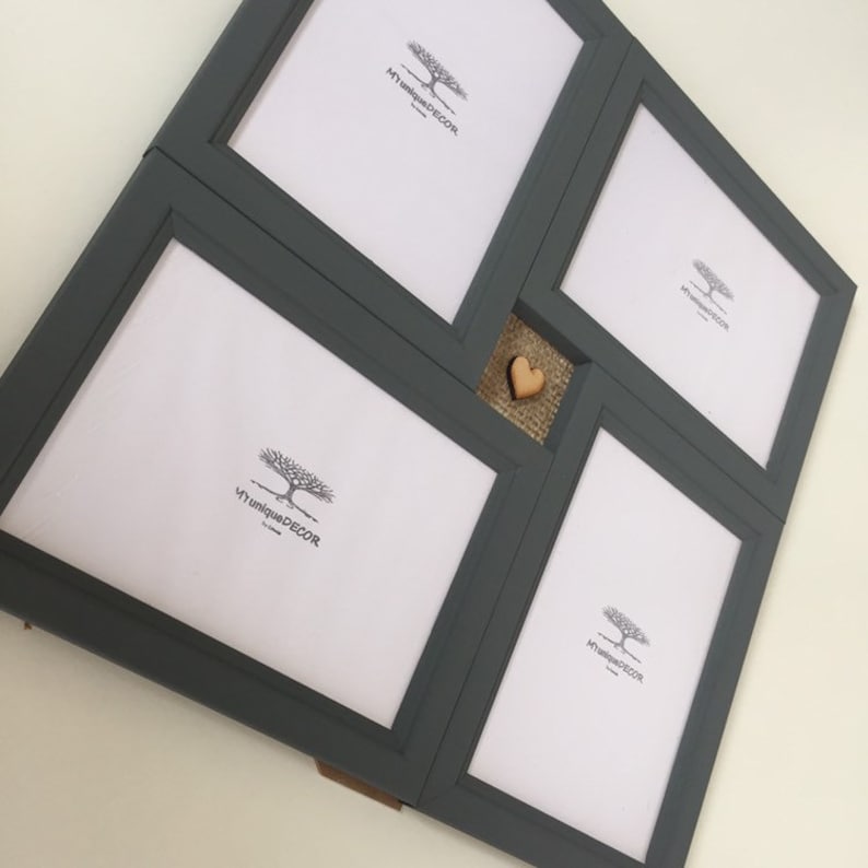 Collage Photo Picture Frame Unfinished Solid Wood With Hessian - Etsy UK