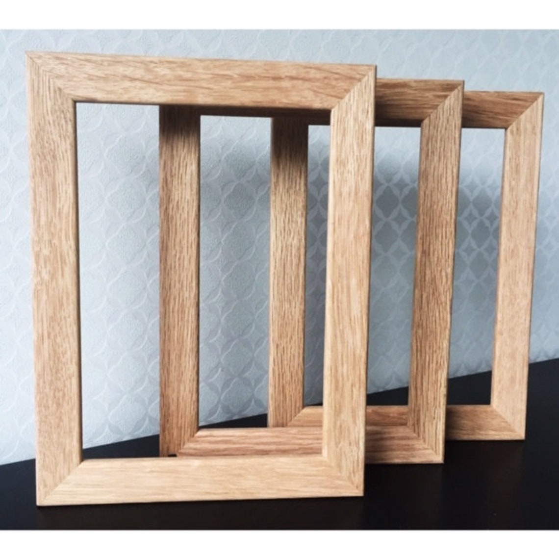 Solid Oak Photo Picture Frame Real Wood Wooden Glass British - Etsy UK