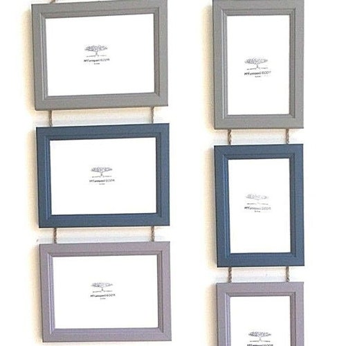 Triple Photo Picture Frame Handmade Hanging Multi 3 in 1 Muted - Etsy UK